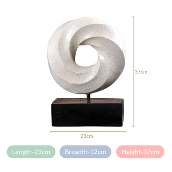 Vortex Art Decor Showpiece White Online - Premium Decor Object | Nestasia