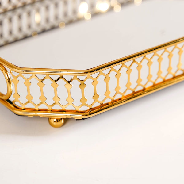 Opulent Gold Octagonal Decorative Mirror Tray Online - Premium ...