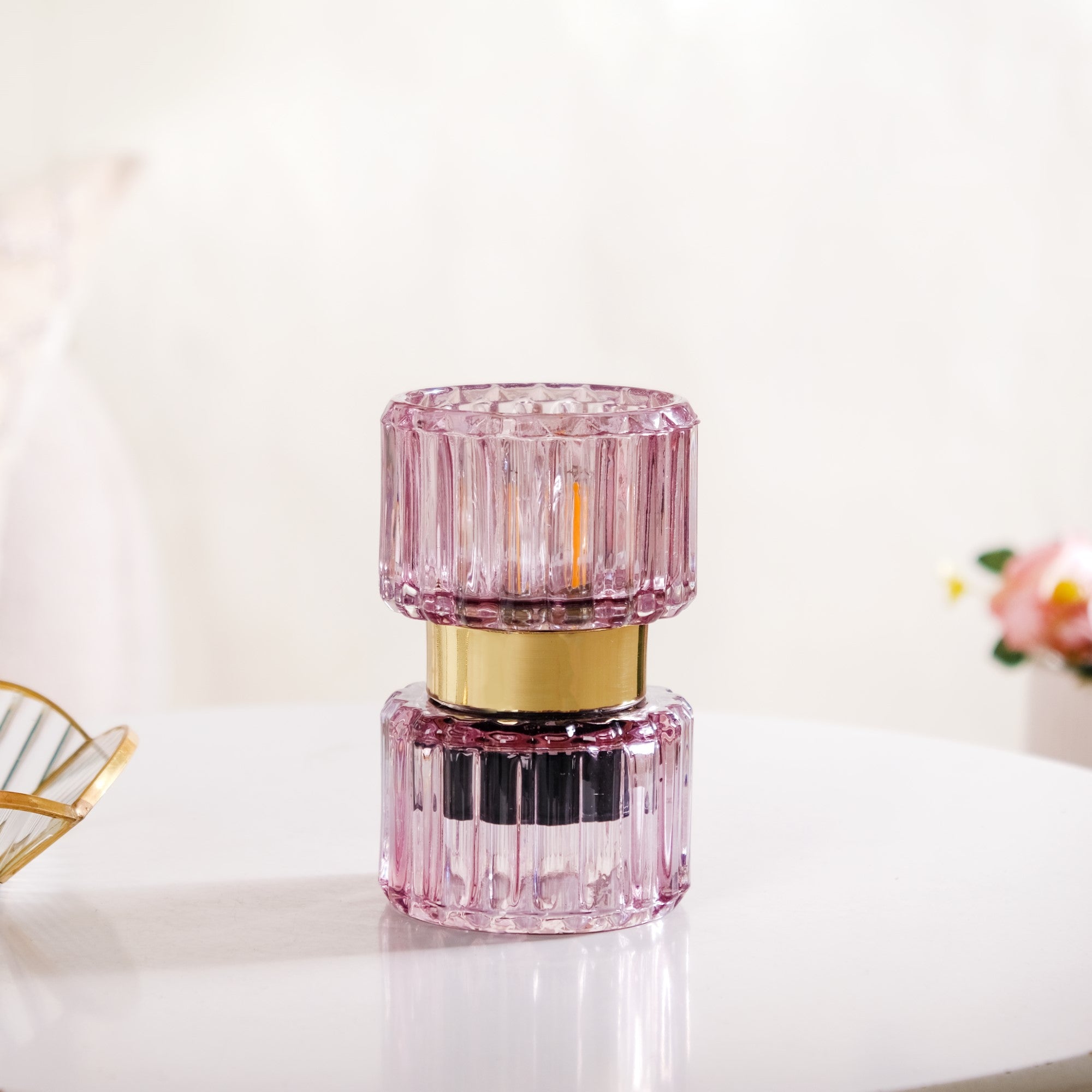 Textured Soda Lime Glass Desk Lamp With LED Light Bulb Online - Premium ...