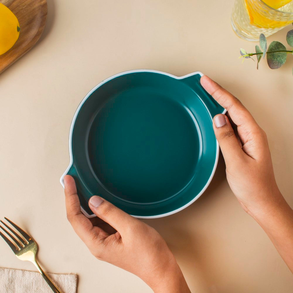 Ceramic Baking Pot Green Small 400ml