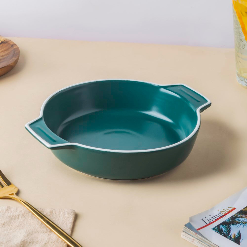 Ceramic Baking Pot Green Small 400ml Online - Premium Baking Dish ...
