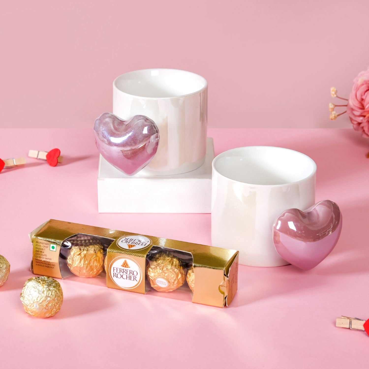 Sweet Heart Ceramic Mug Gift Set Of 3 Online - Premium Gift Hamper ...