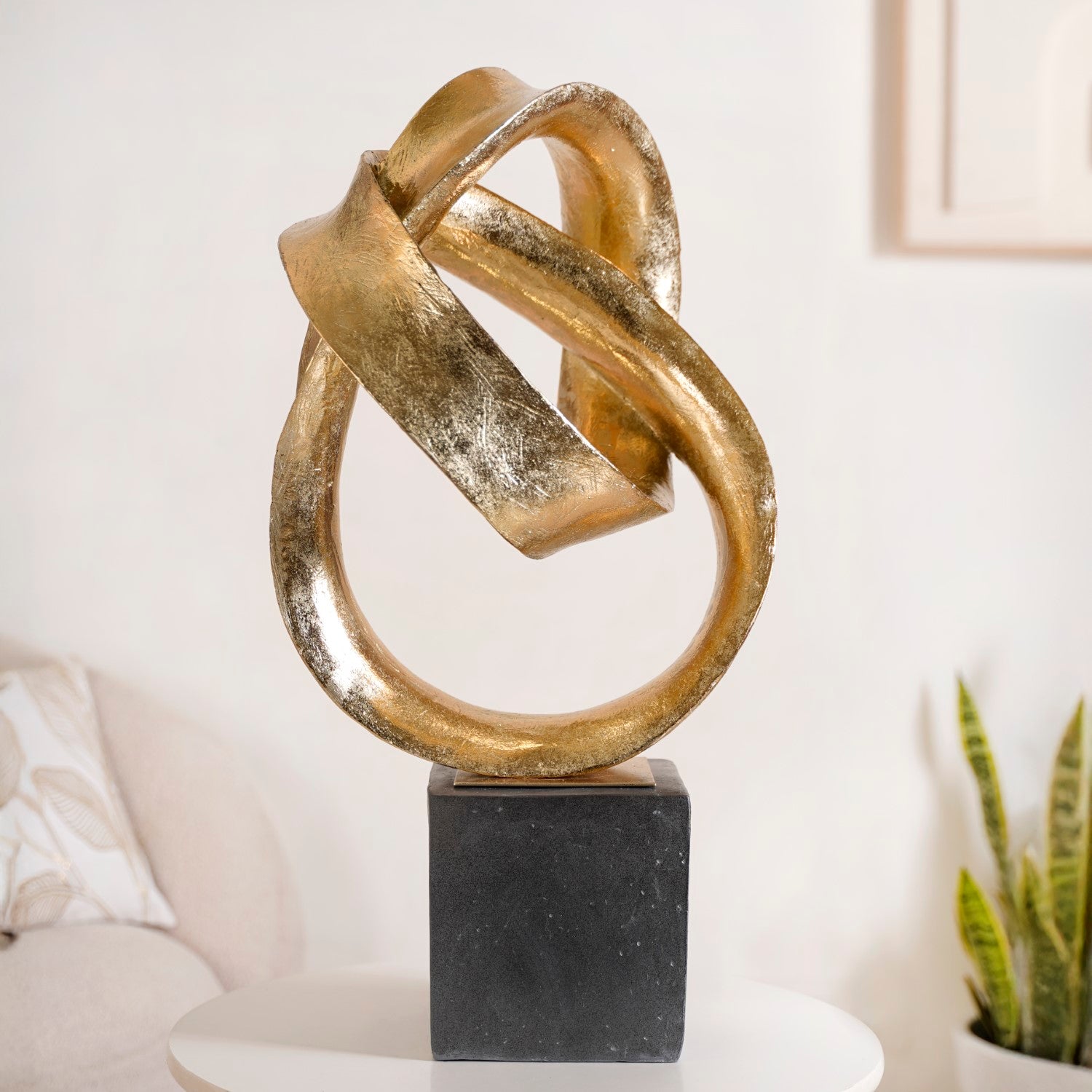 Golden Infinity Loop Art Online - Premium Decor Object | Nestasia