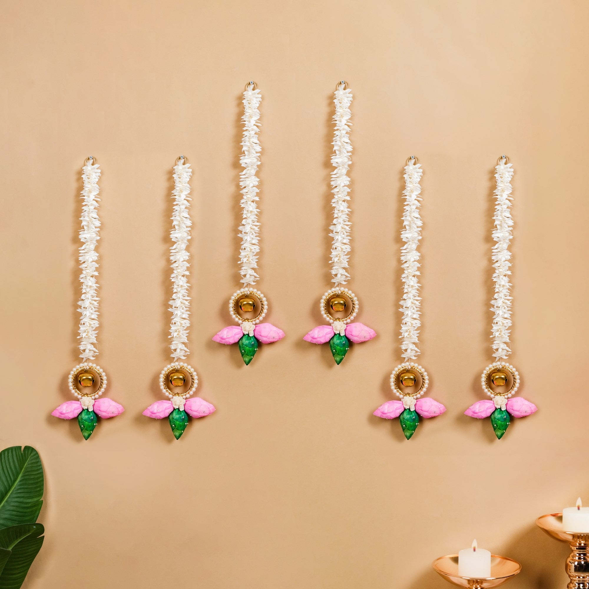 Ring And Bell Sola Flower Wall Hanging Set Of 6 Online - Premium Wall ...