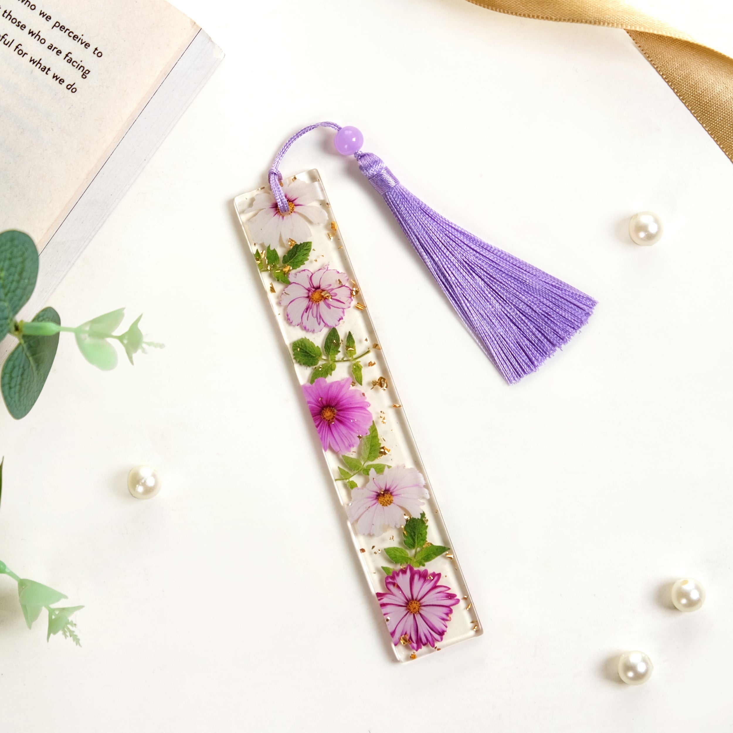 Petaled Pages Handcrafted Bookmark With Tassel Online - Premium ...