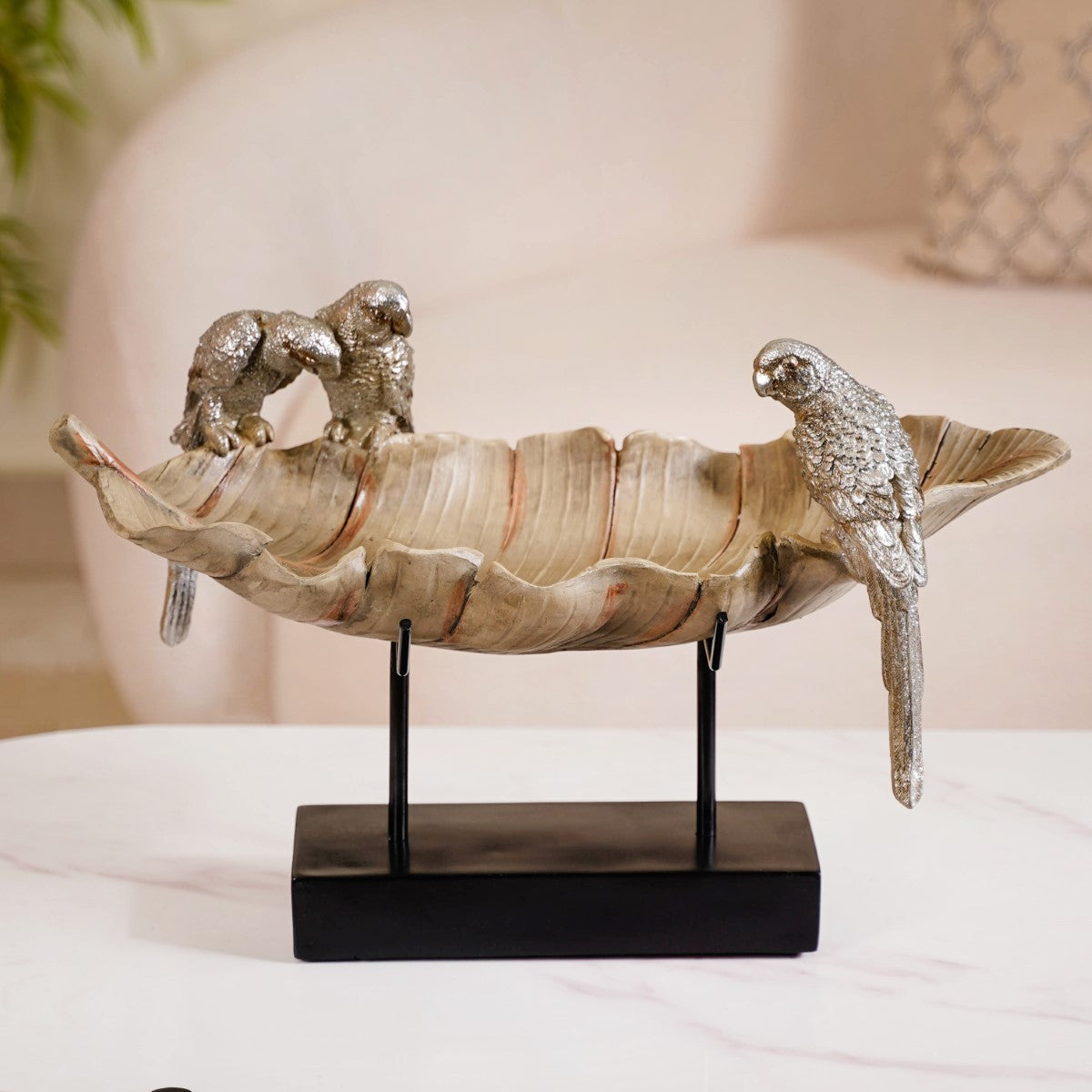 Leaf Paradise Parrot Tray With Stand Large Online - Premium Decor ...
