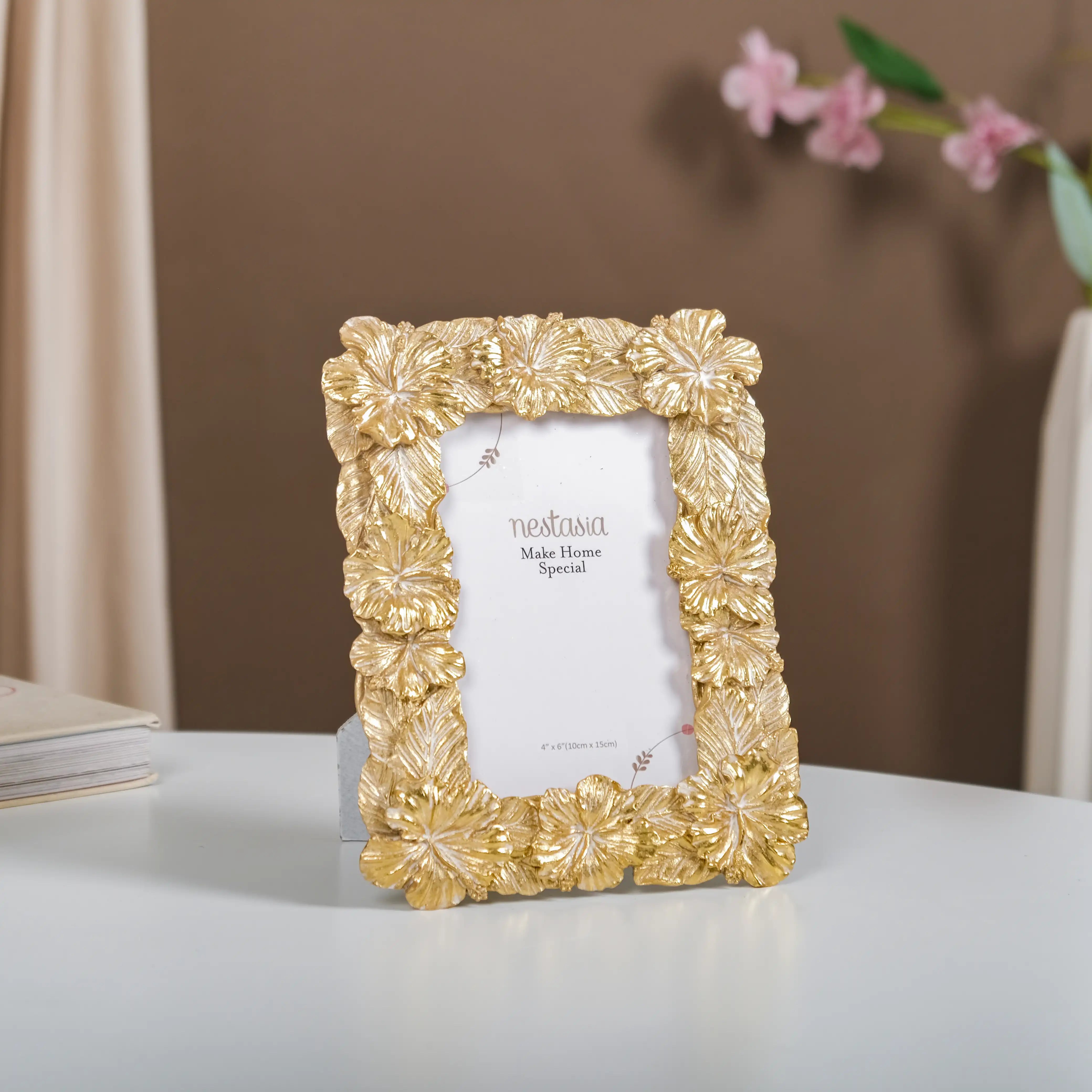 Small Hibiscus Photo Frame Gold 8.5"x6.5" Online - Premium Photo Frame ...