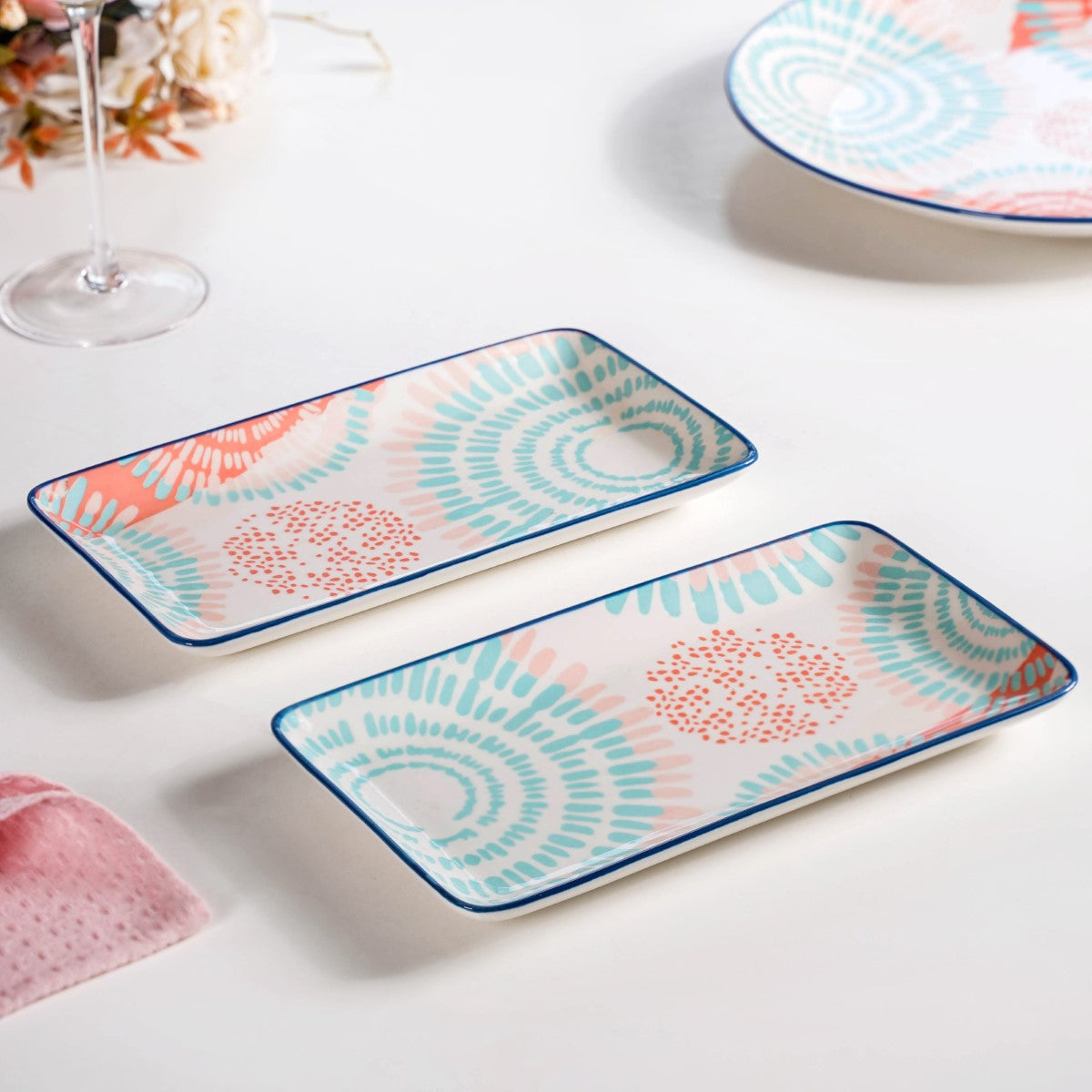 Set Of 2 Pastel Dream Snack Platters 8 Inch Online - Premium Platter ...