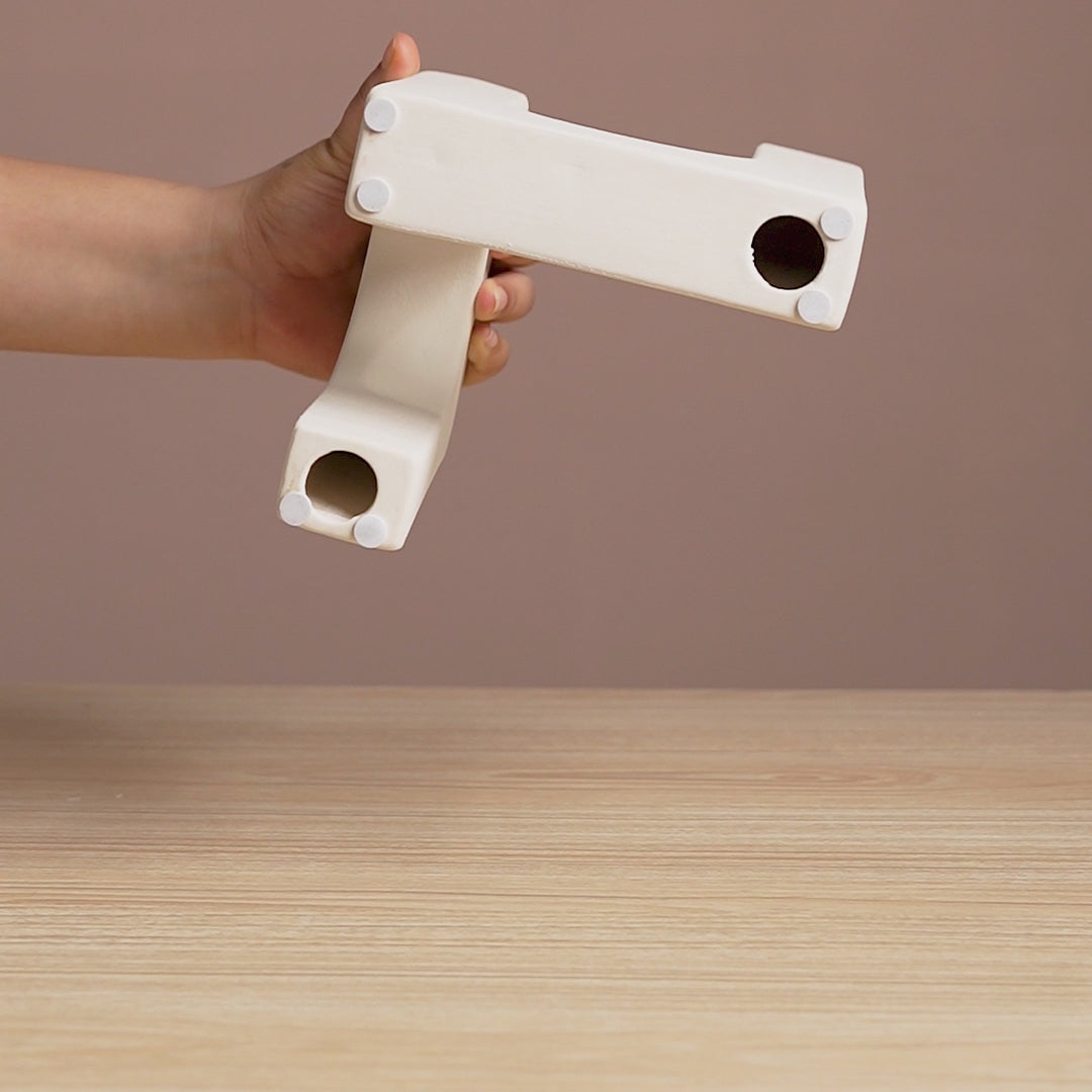 Frosted Building Two Doors Milky White Showpiece Onlline | Nestasia