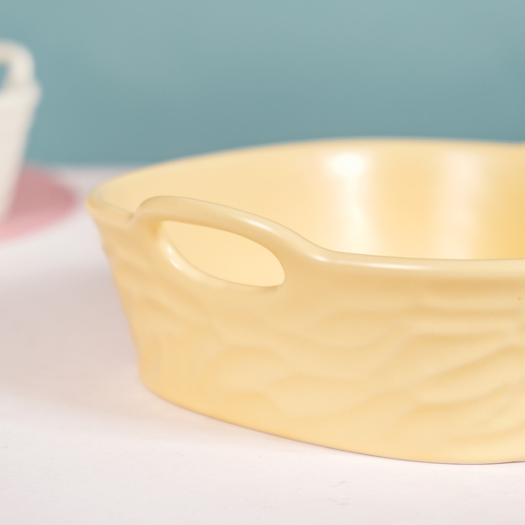 Pastel Baking Serving Bowl With Handle Yellow 800 ml Online - Premium ...