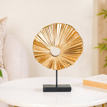 Modern Round Accent Showpiece Gold Online - Premium Decor Object | Nestasia