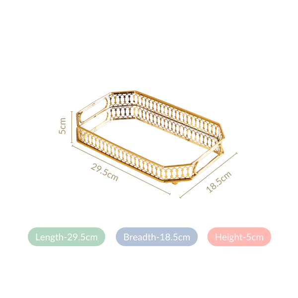 Opulent Gold Octagonal Decorative Mirror Tray Online - Premium ...