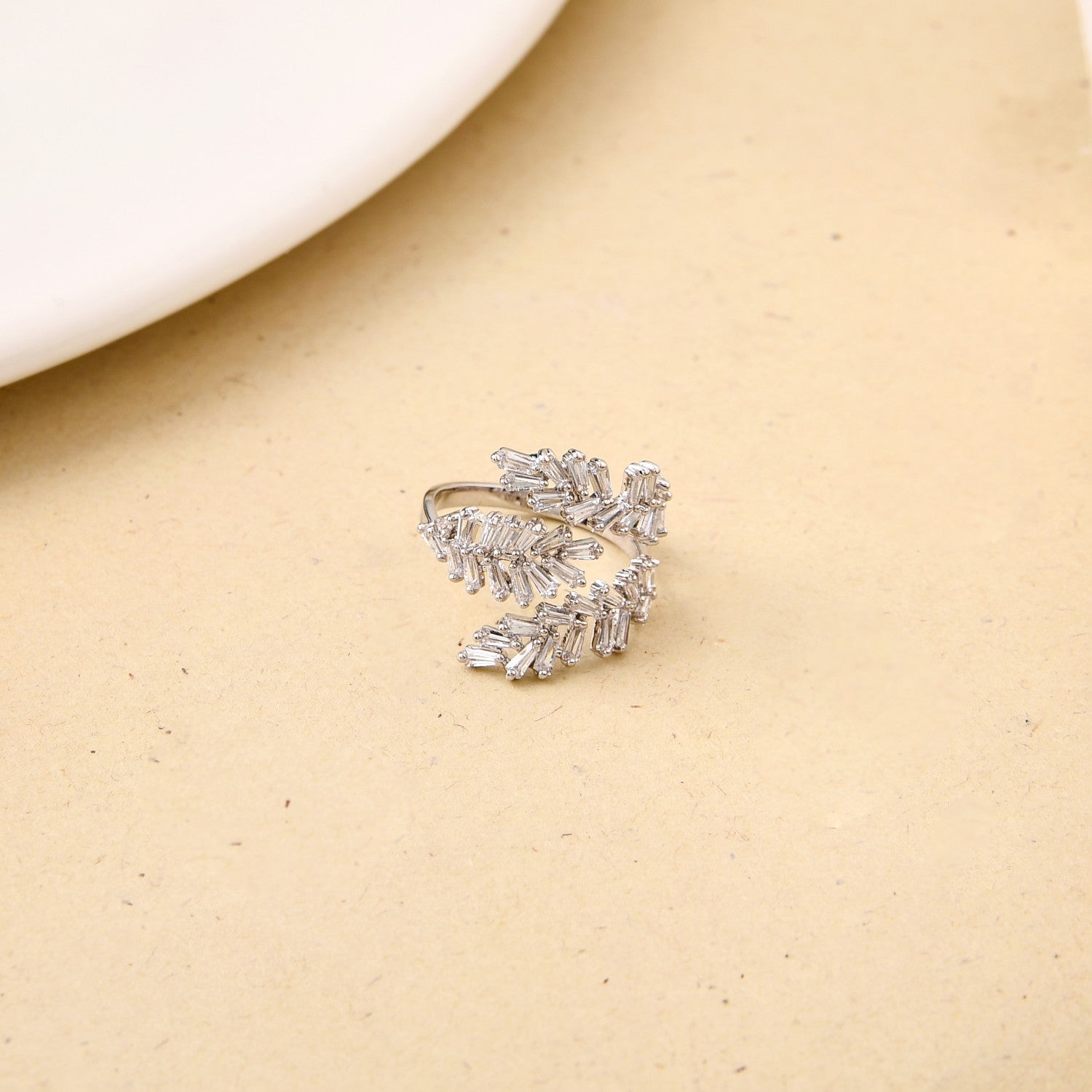 Ring Online - Premium Twilight Wreath Baguette Ring | Nestasia