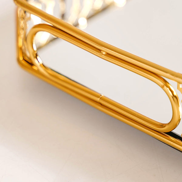 Opulent Gold Octagonal Decorative Mirror Tray Online - Premium ...