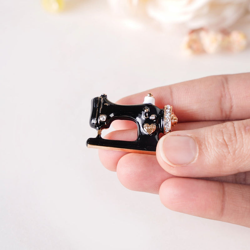 Sewing Machine Brooch Black Online - Premium Beauty Accessory | Nestasia