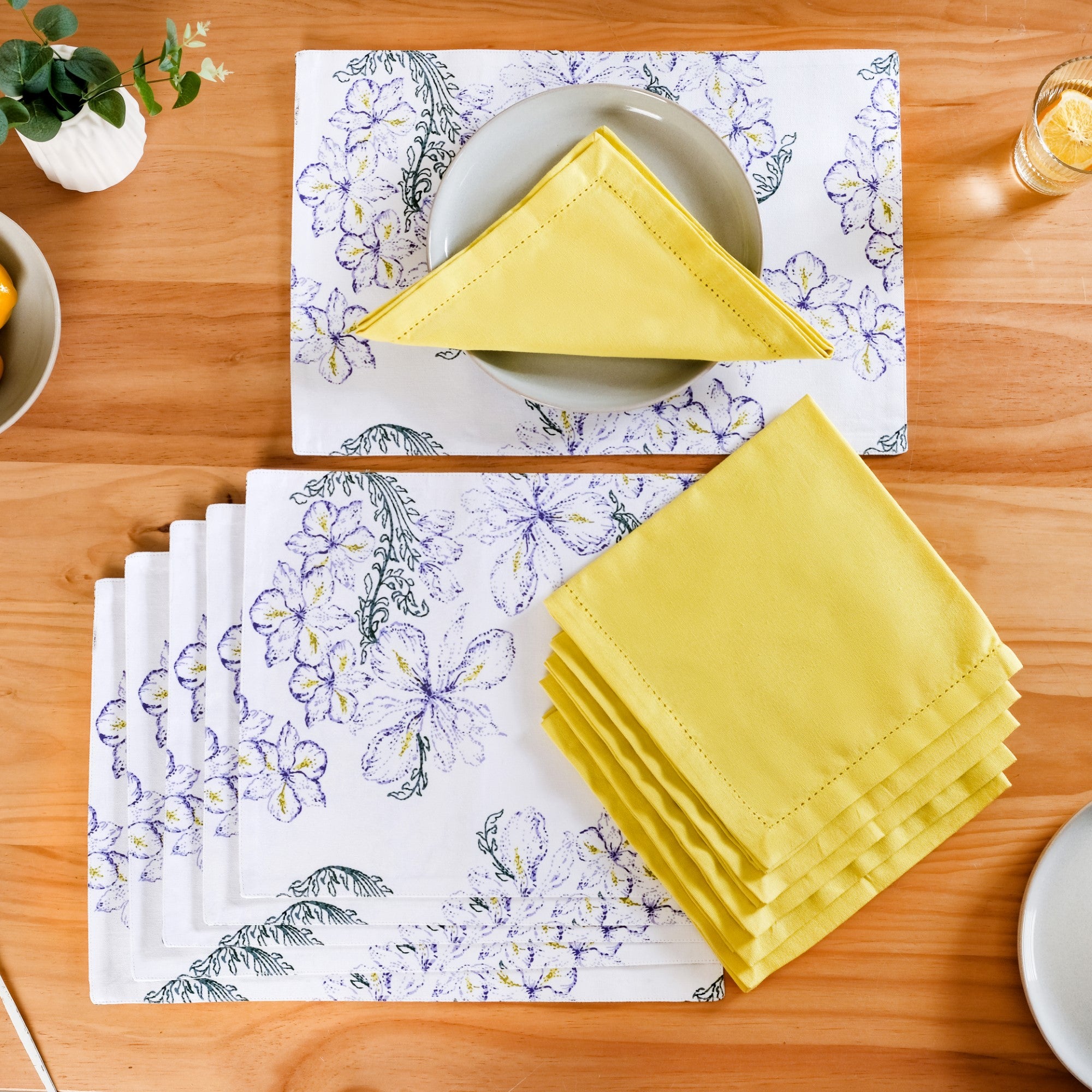 Verde 12 Piece Table Mat And Napkin Set Online - Premium Table Mat ...
