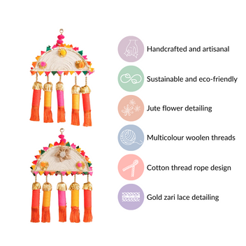 Decorative Wall Hanging Set Of 2 - Multicolor Wall Hanging | Nestasia
