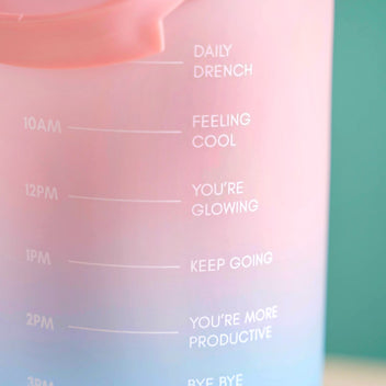 Sporty Motivational Water Bottles Set Of 3 Pink Blue Online - Premium ...