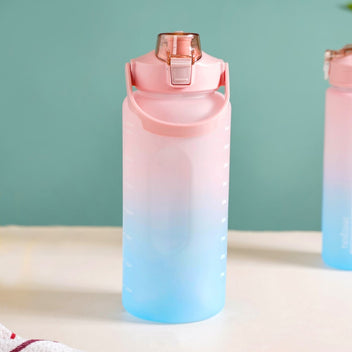 Sporty Motivational Water Bottles Set Of 3 Pink Blue Online - Premium ...