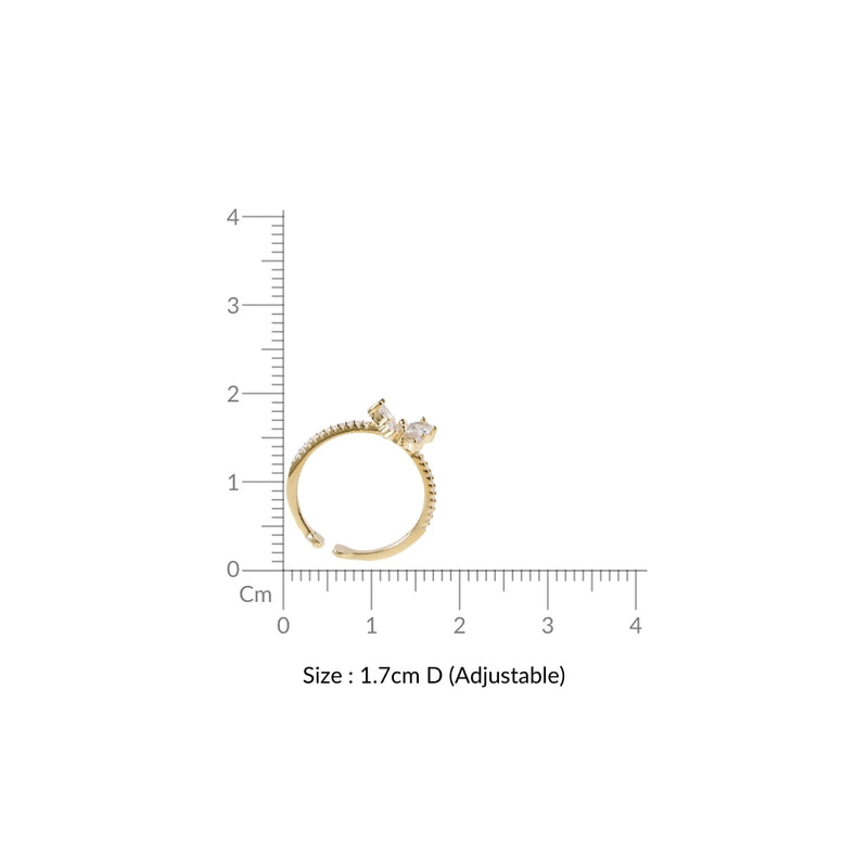 Ring Online - Premium Wings Club Gold Statement Ring | Nestasia