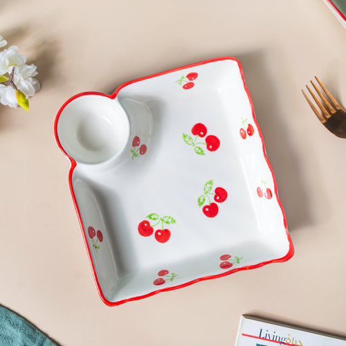 Round Section Plate Red 7.5 Inch Online in India | Nestasia