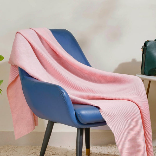 Modern Textured Stole Pink