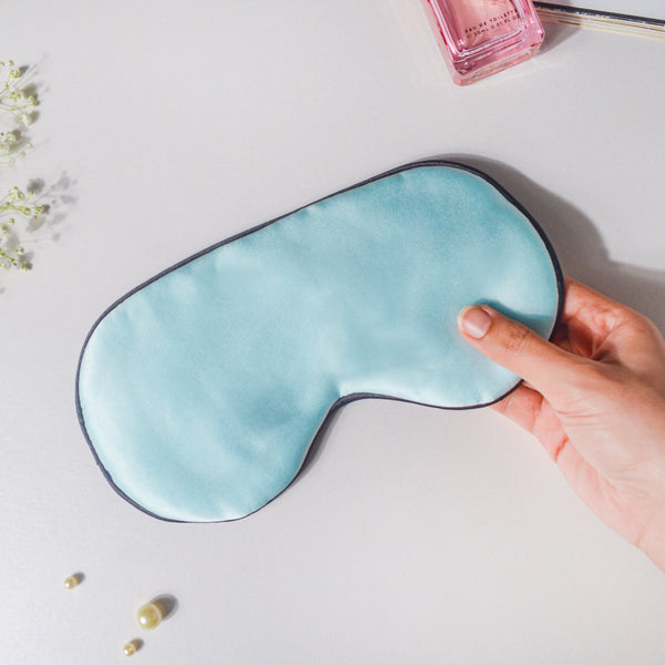 Aqua Blue Travel Eye Mask