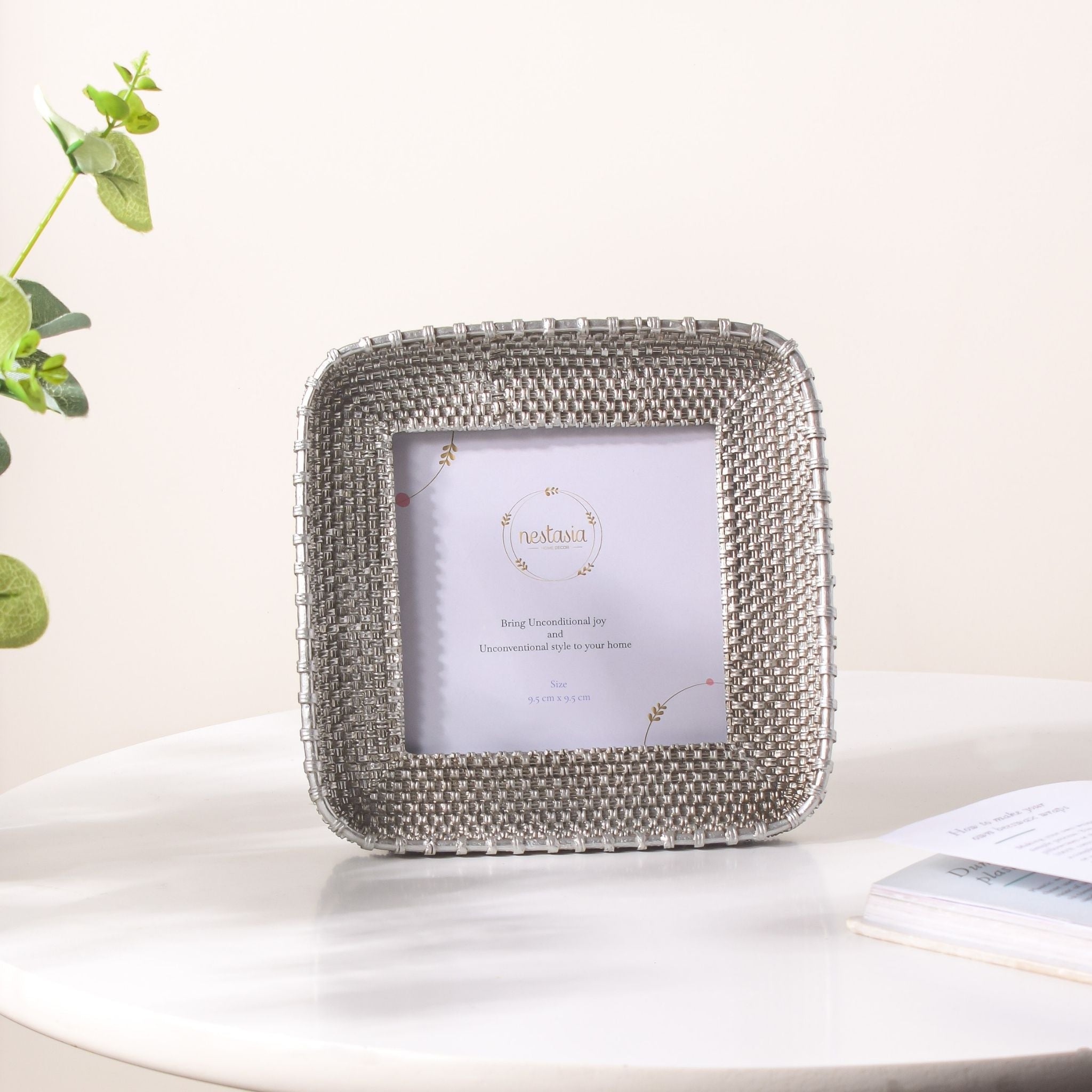 Silver Glam Square Photo Frame Online - Premium Photo Frame | Nestasia