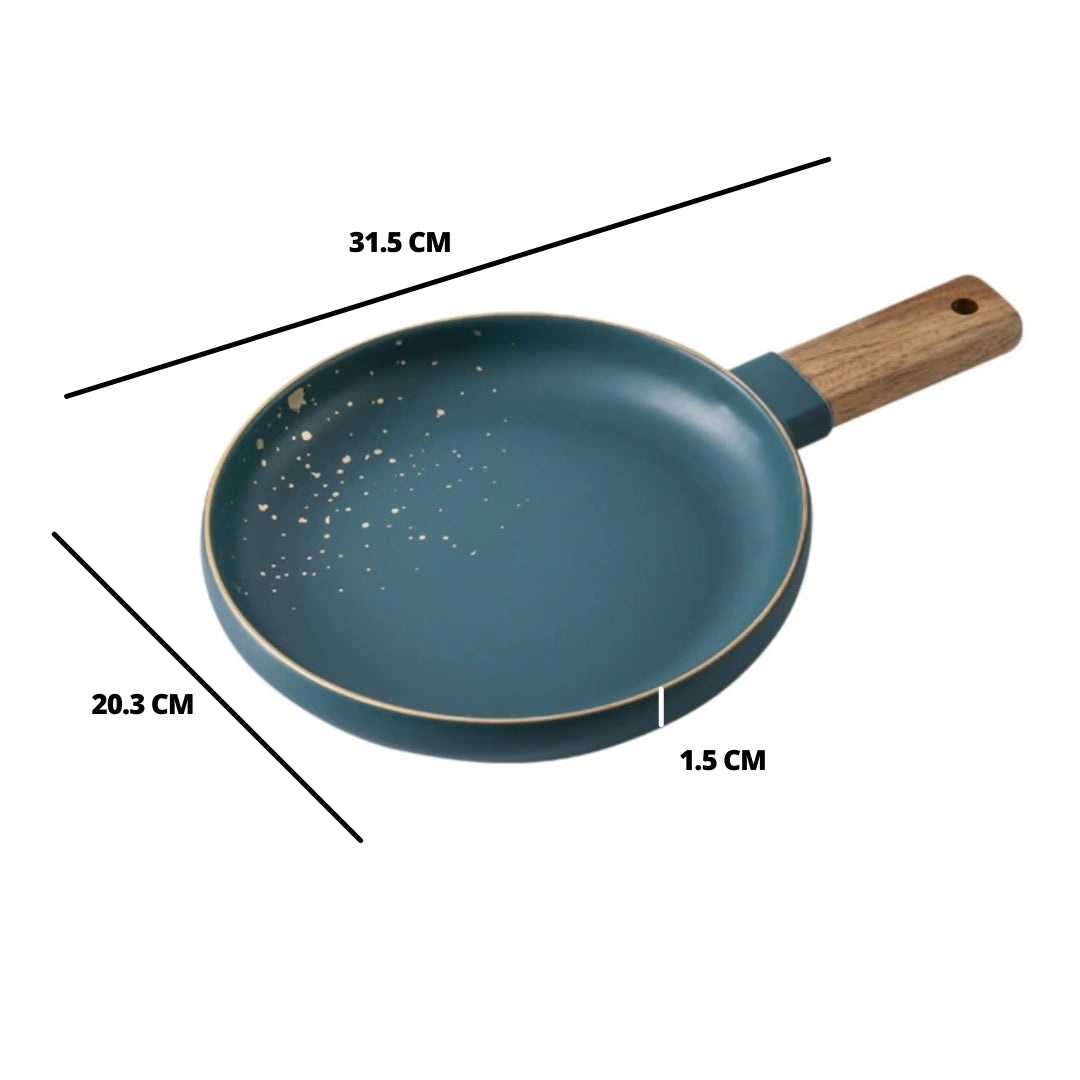 CARA Plate With Wooden Handle Online - Premium Platter | Nestasia