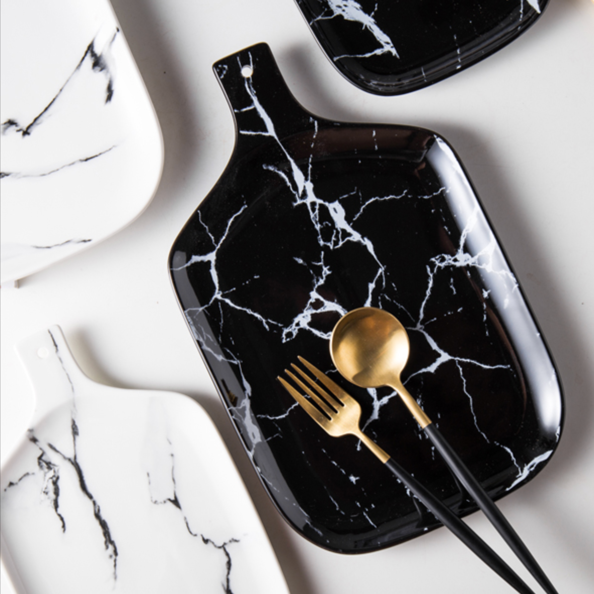 Black Marble Platter Online - Premium Platter | Nestasia