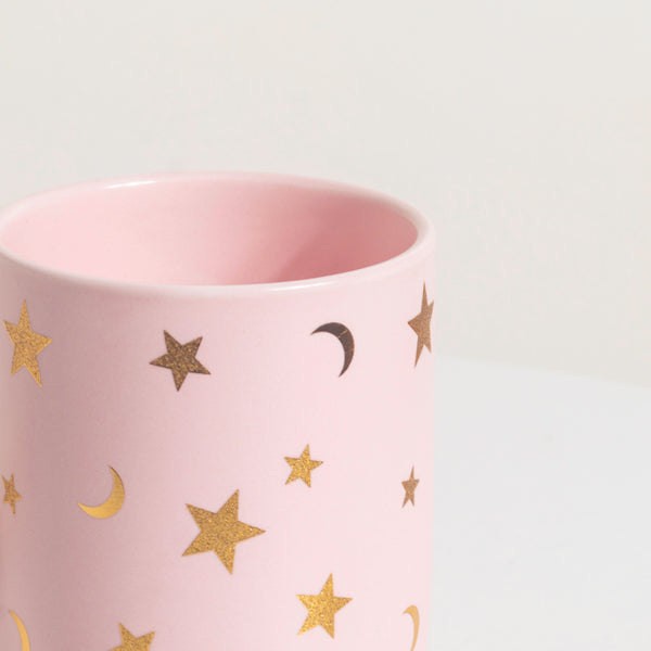 Stars and Moons Pink Ceramic Organiser