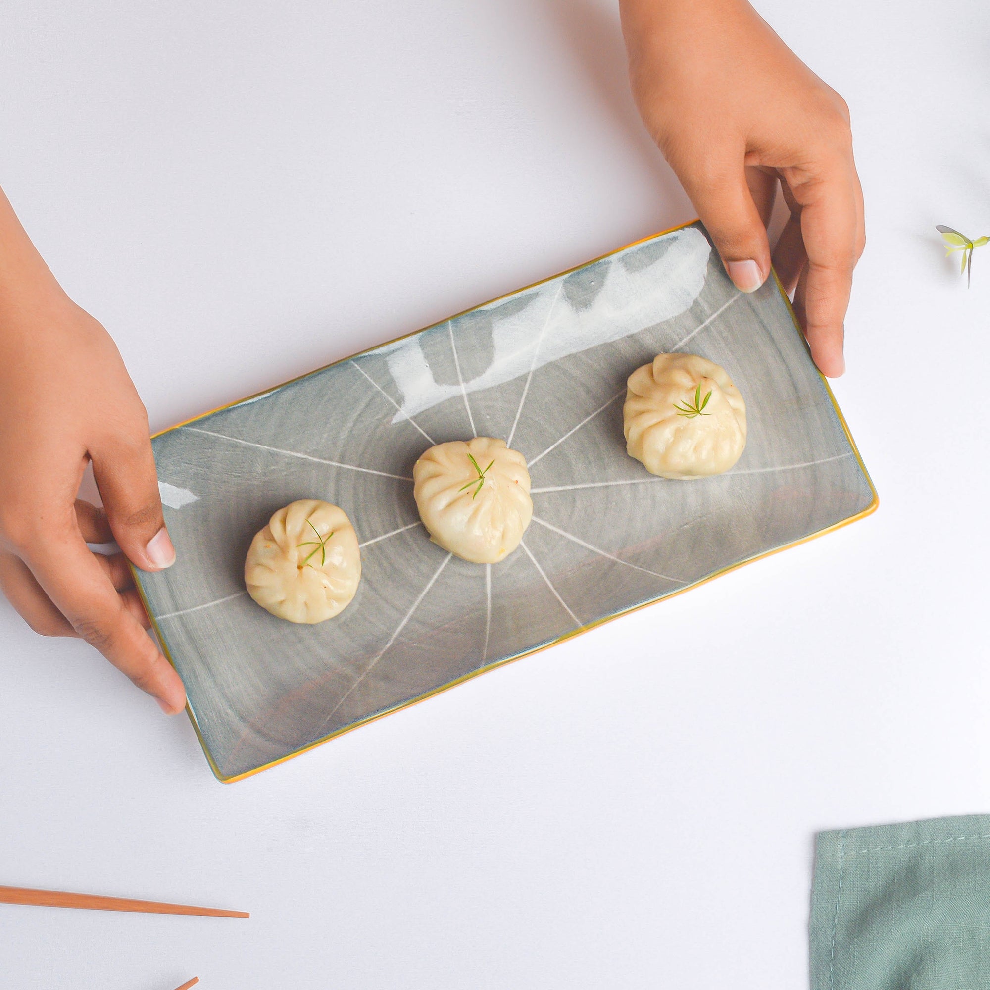Willow Dark Grey Ceramic Long Plate 10 inch Online - Premium Platter ...