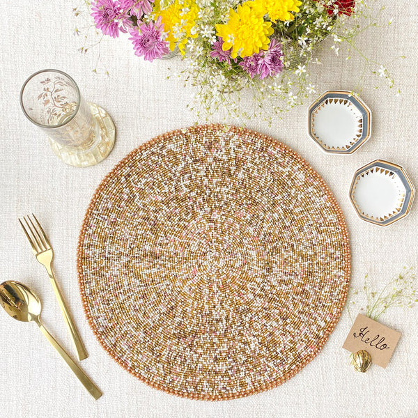 BEADS Table Mat - Gold