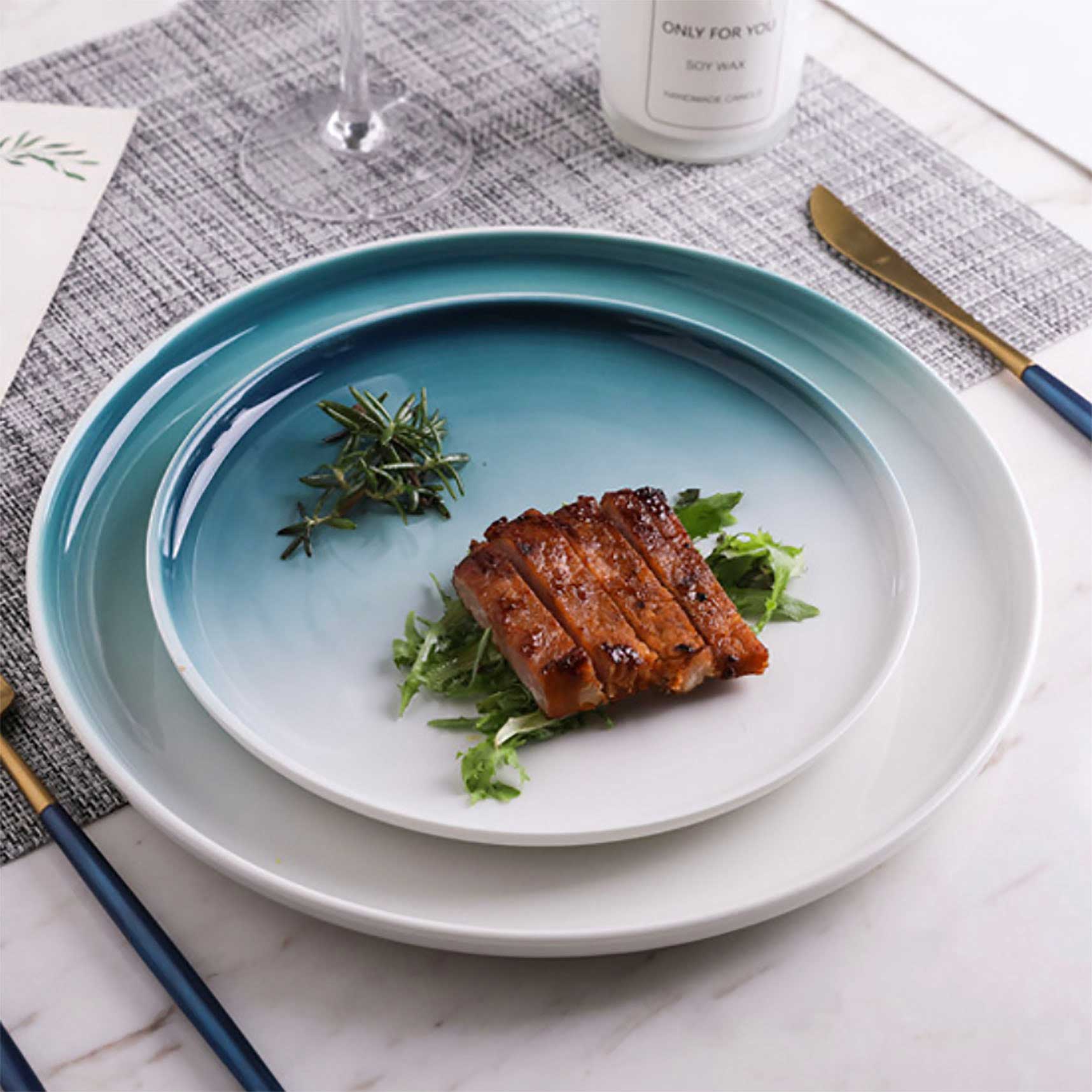 Navy Blue Snack Plate