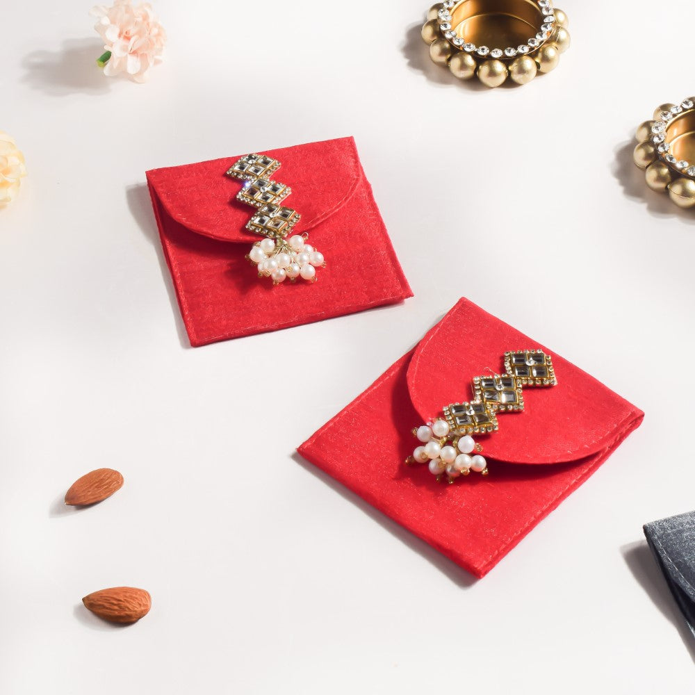Red Festive Envelope Set Of 2 Online - Premium Envelope | Nestasia
