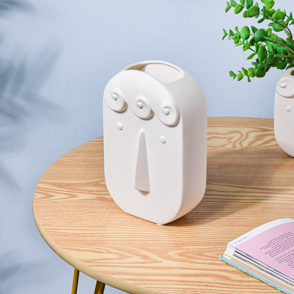 Nordic Ceramic Face Vase Large