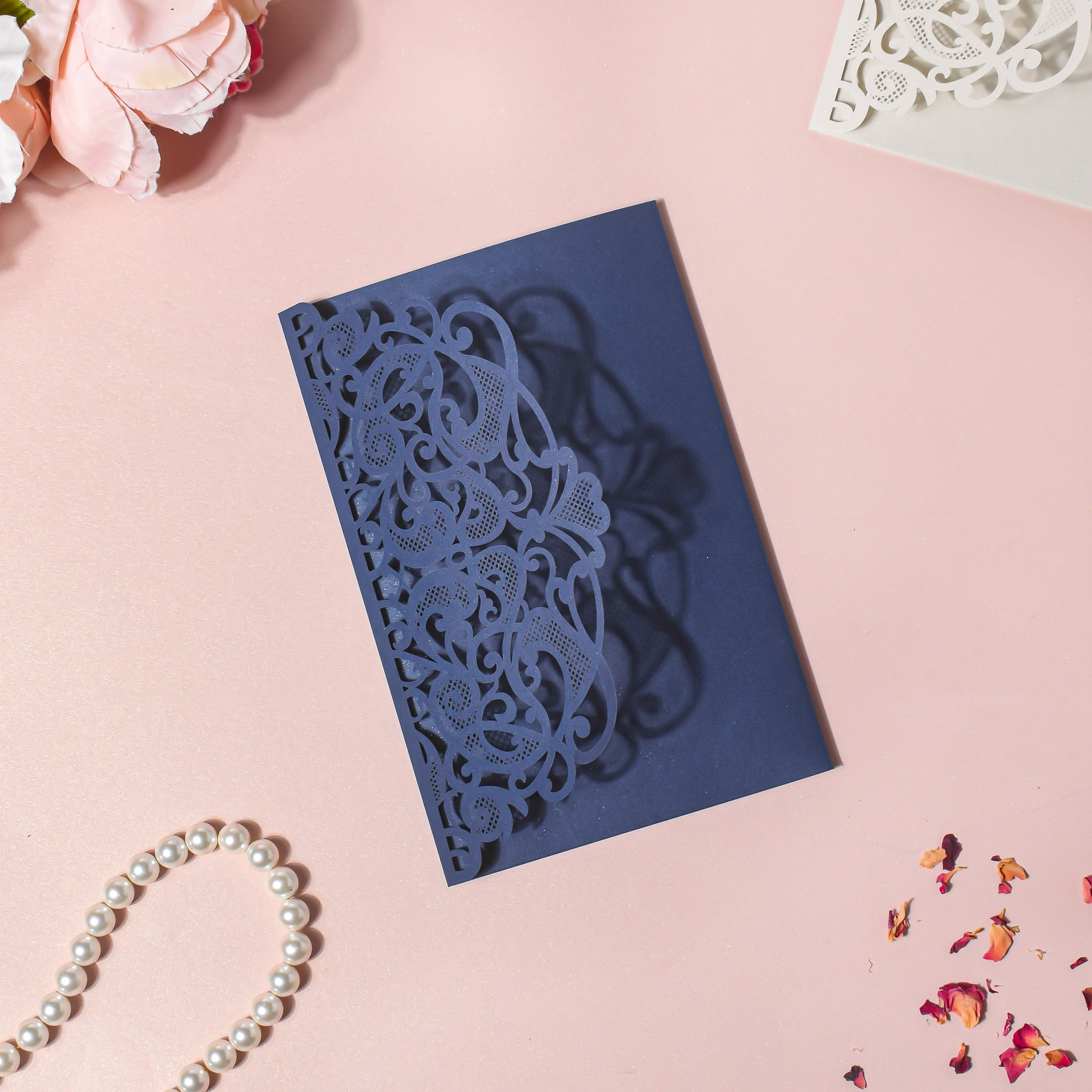 Blue Filigree Invitation Envelope Set of 10 Online - Premium Envelope ...