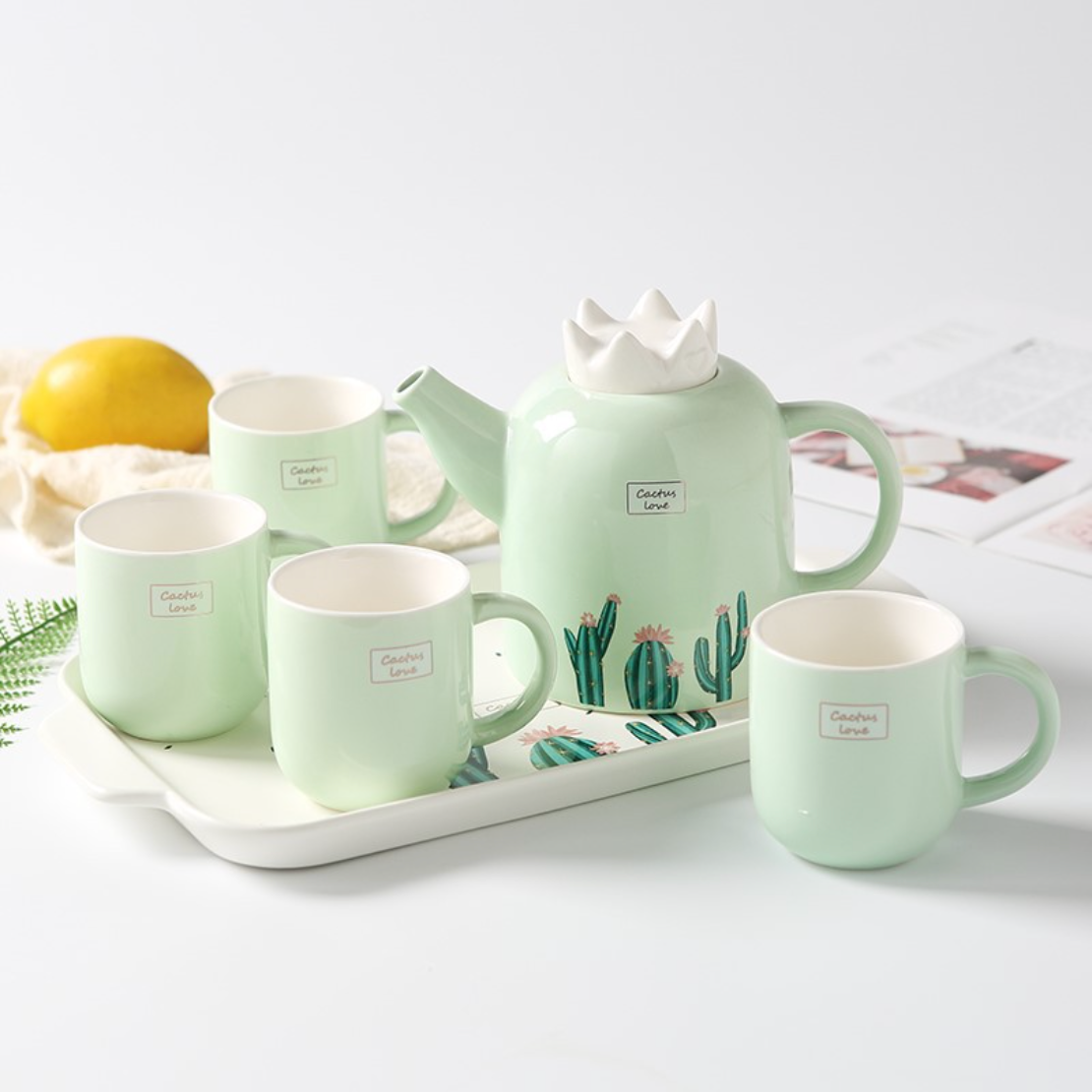 Cactus Tea set Online - Premium Tea Set | Nestasia
