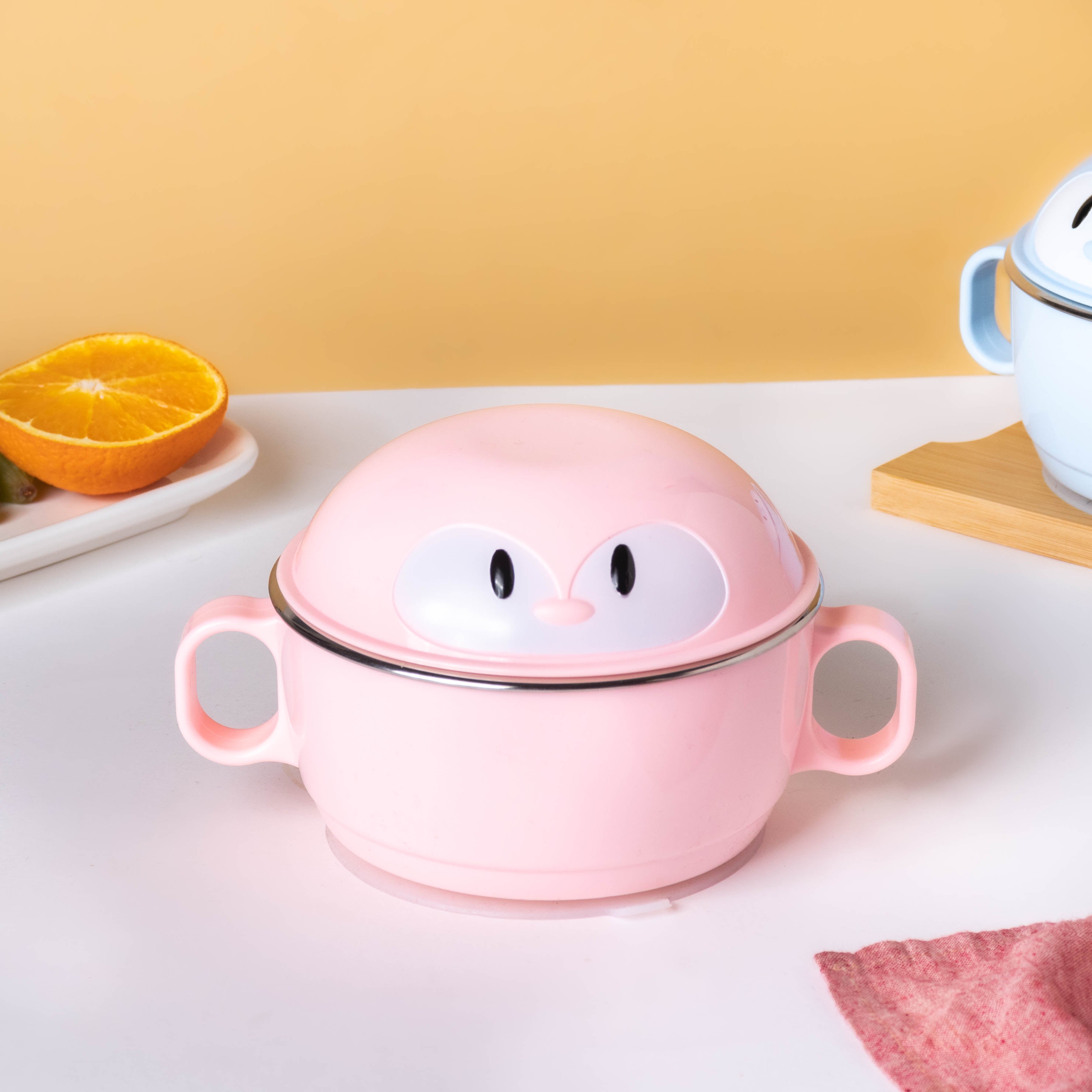 Penguin Feeding Steel Bowl With Anti-Slip Base Pink 400 ml Online ...