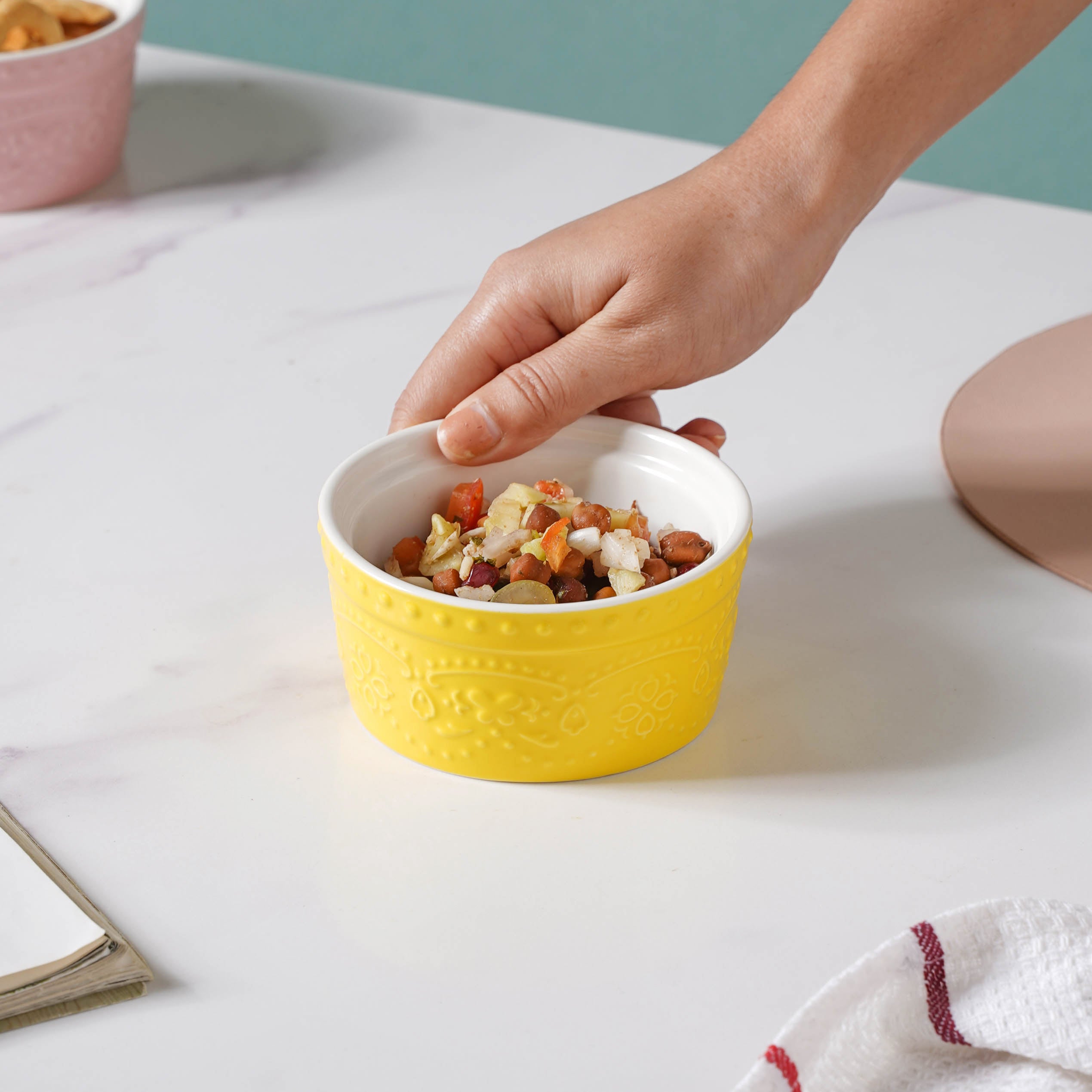 Sunshine Textured Pudding Bowl