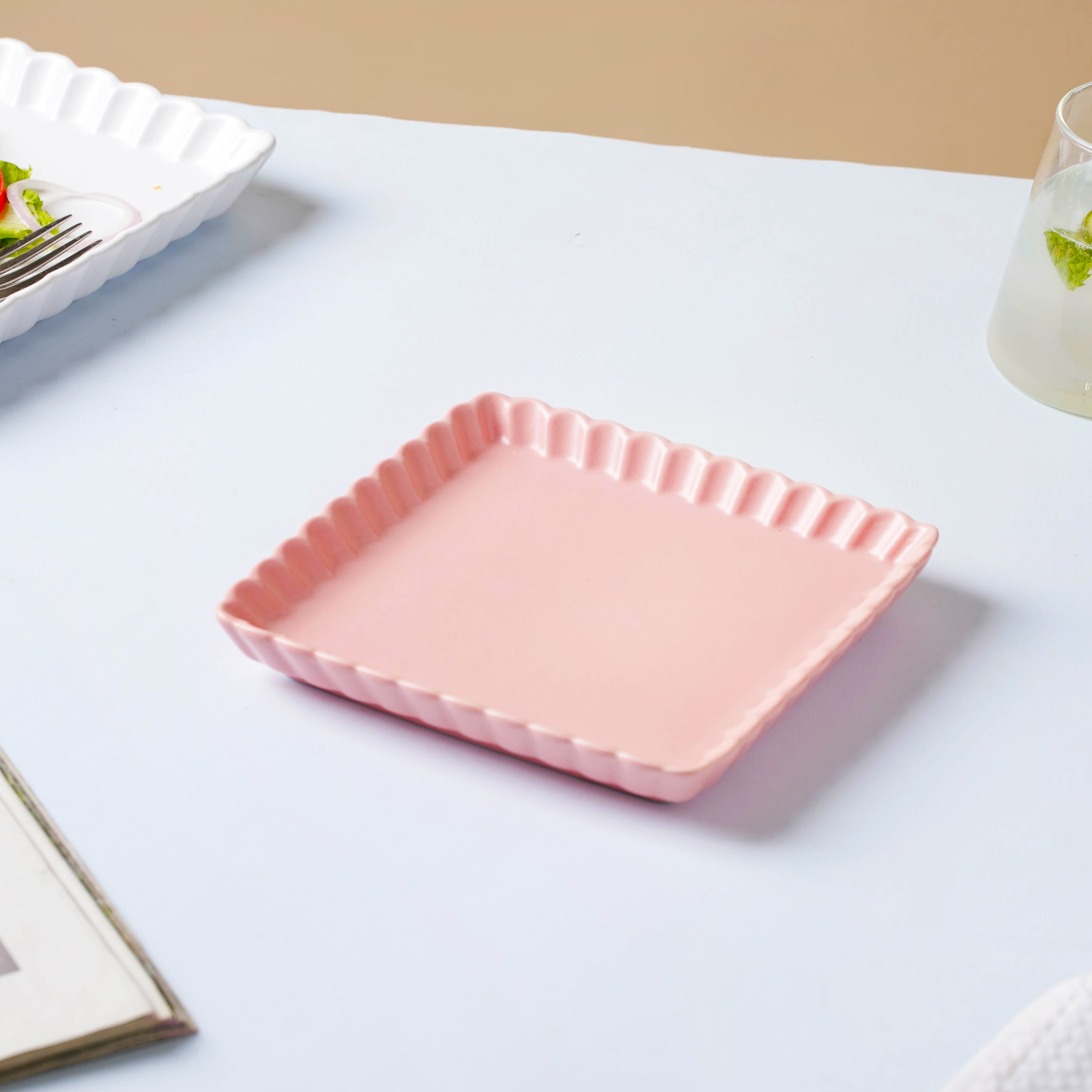 Very Berry Square Snack Dish 6 Inch Online - Premium Snack Plate | Nestasia