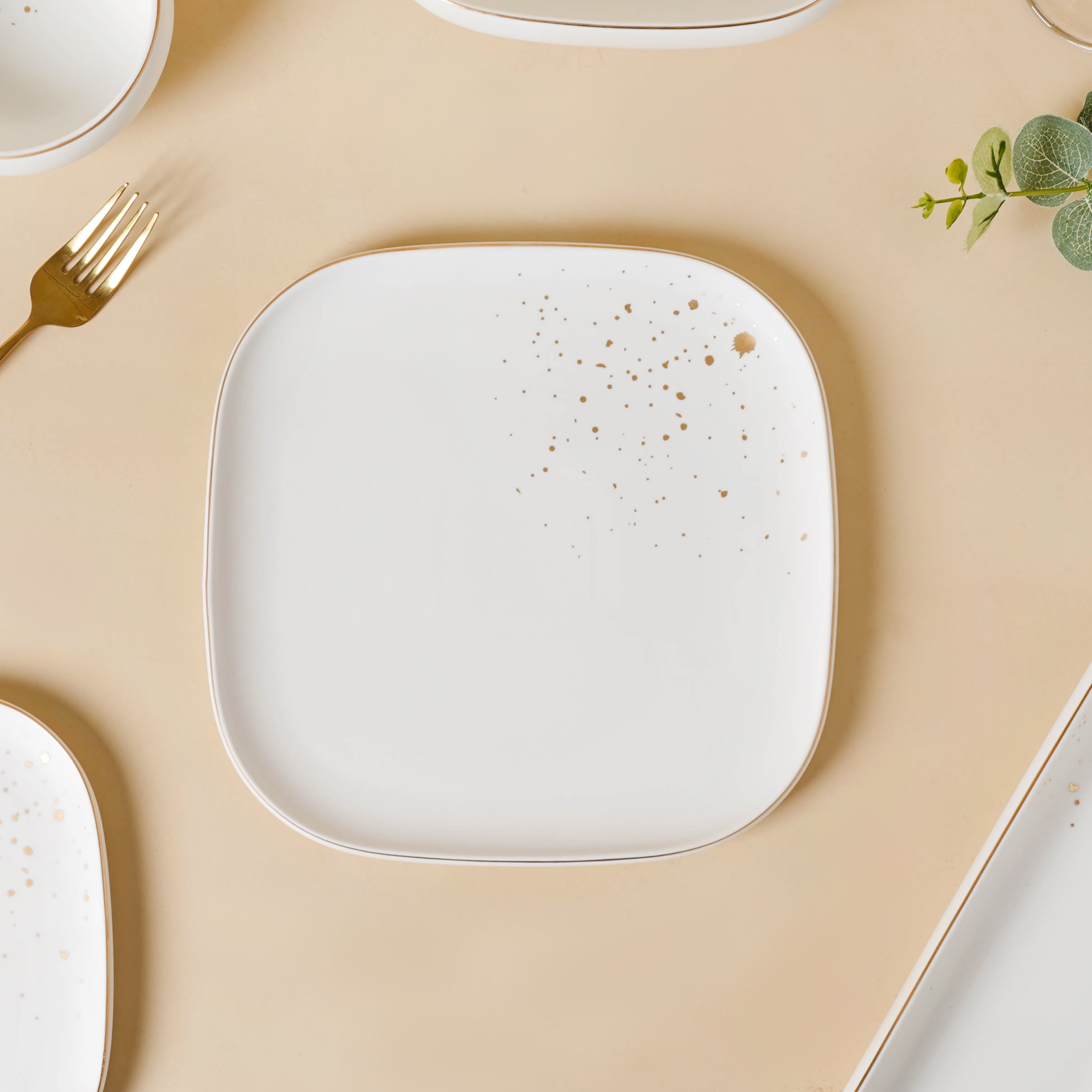 CARA White 21 Piece Dinner Set For 6