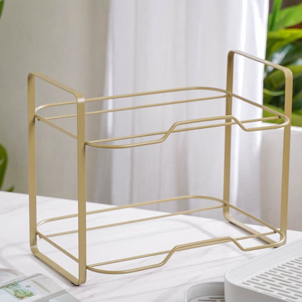 Buy double decker kitchen organiser rack online | Nestasia