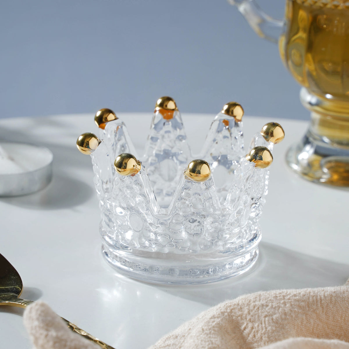 Home Décor - Crystal Glass Decor Accent Set of 2 For Living Room Décor ...