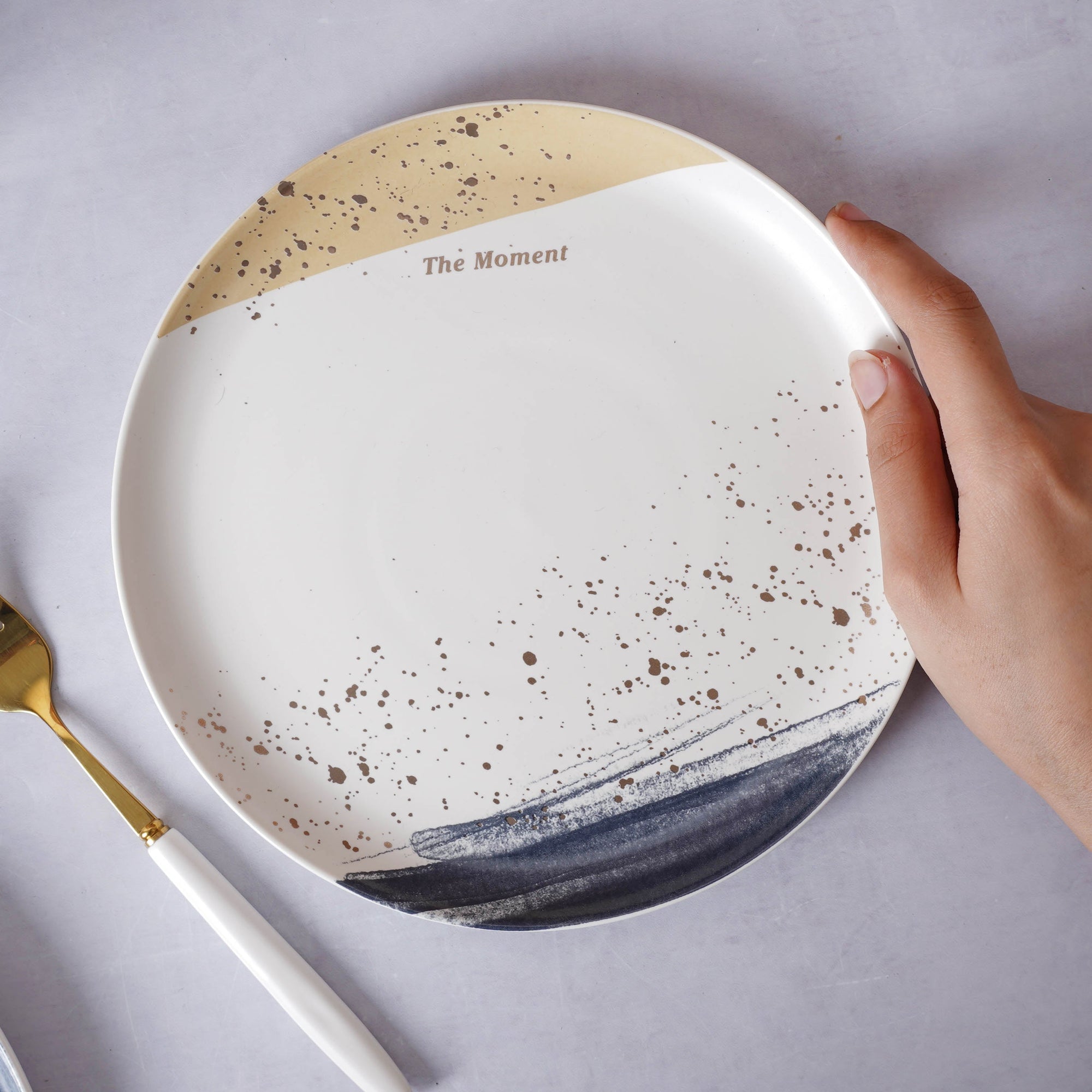 Midnight Ceramic Snack Plate 6 Inch Online - Premium Snack Plate | Nestasia