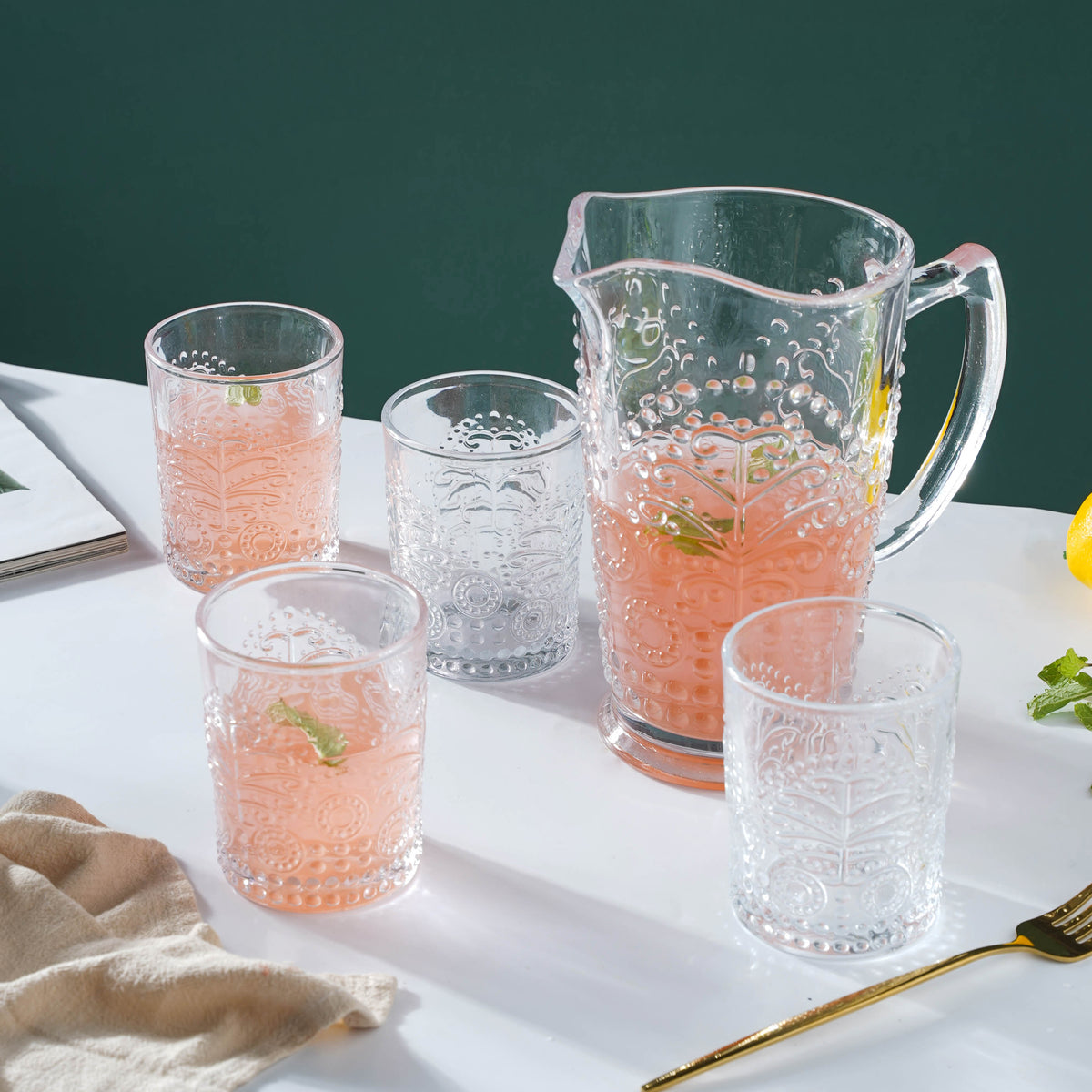 Crystal Glass Drinkware Set