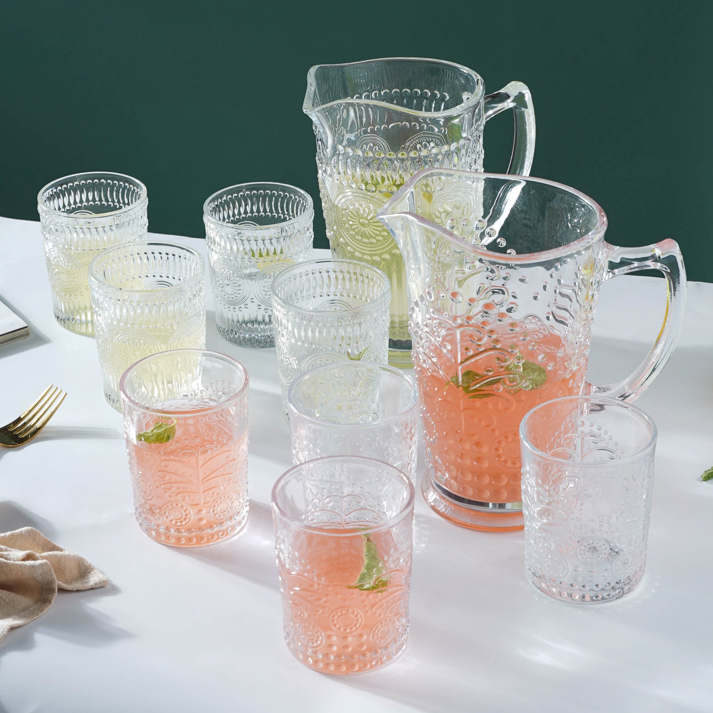 Crystal Glass Drinkware Set Online - Premium Jug Set | Nestasia