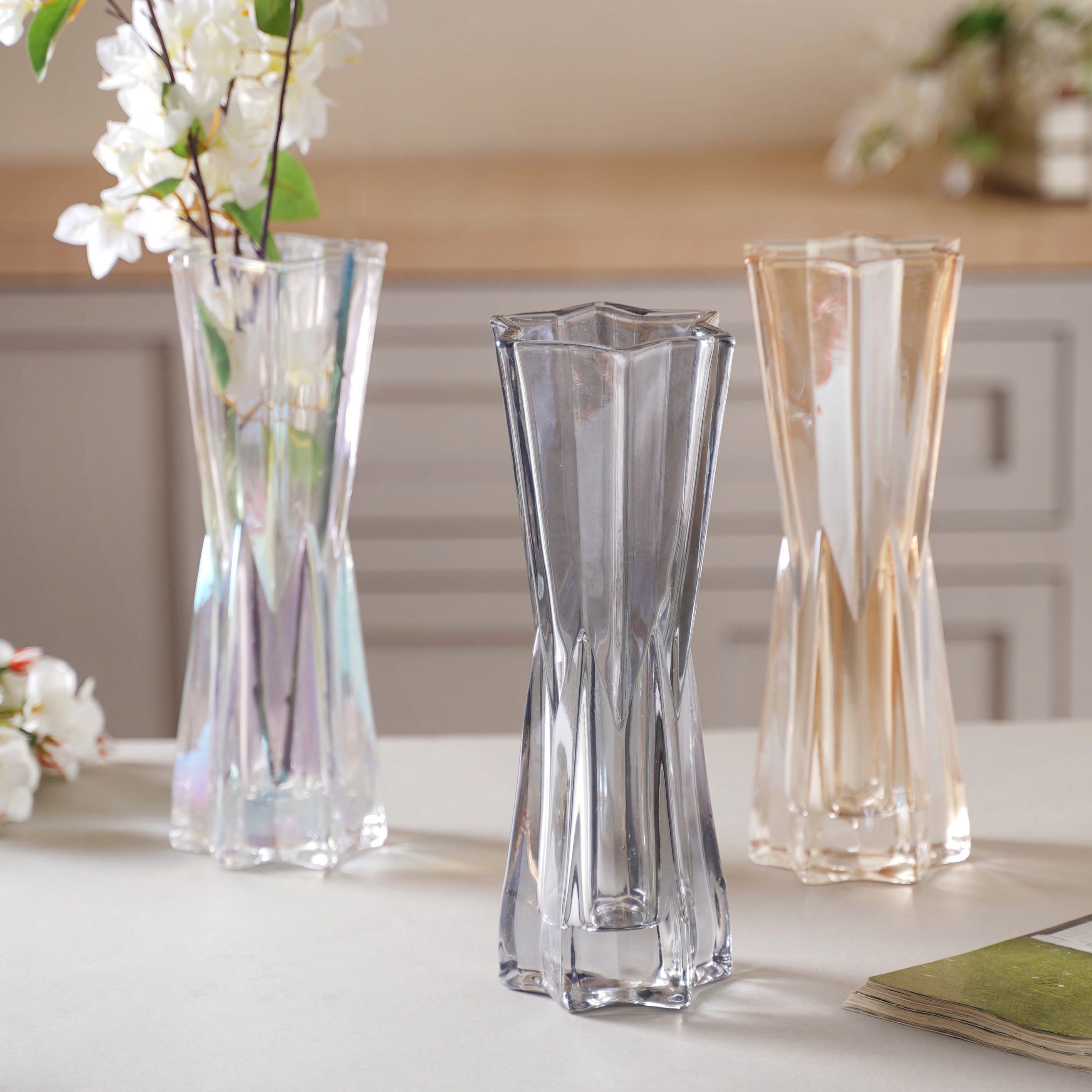 Crystal Flower Vase Large Online - Premium Vase | Nestasia