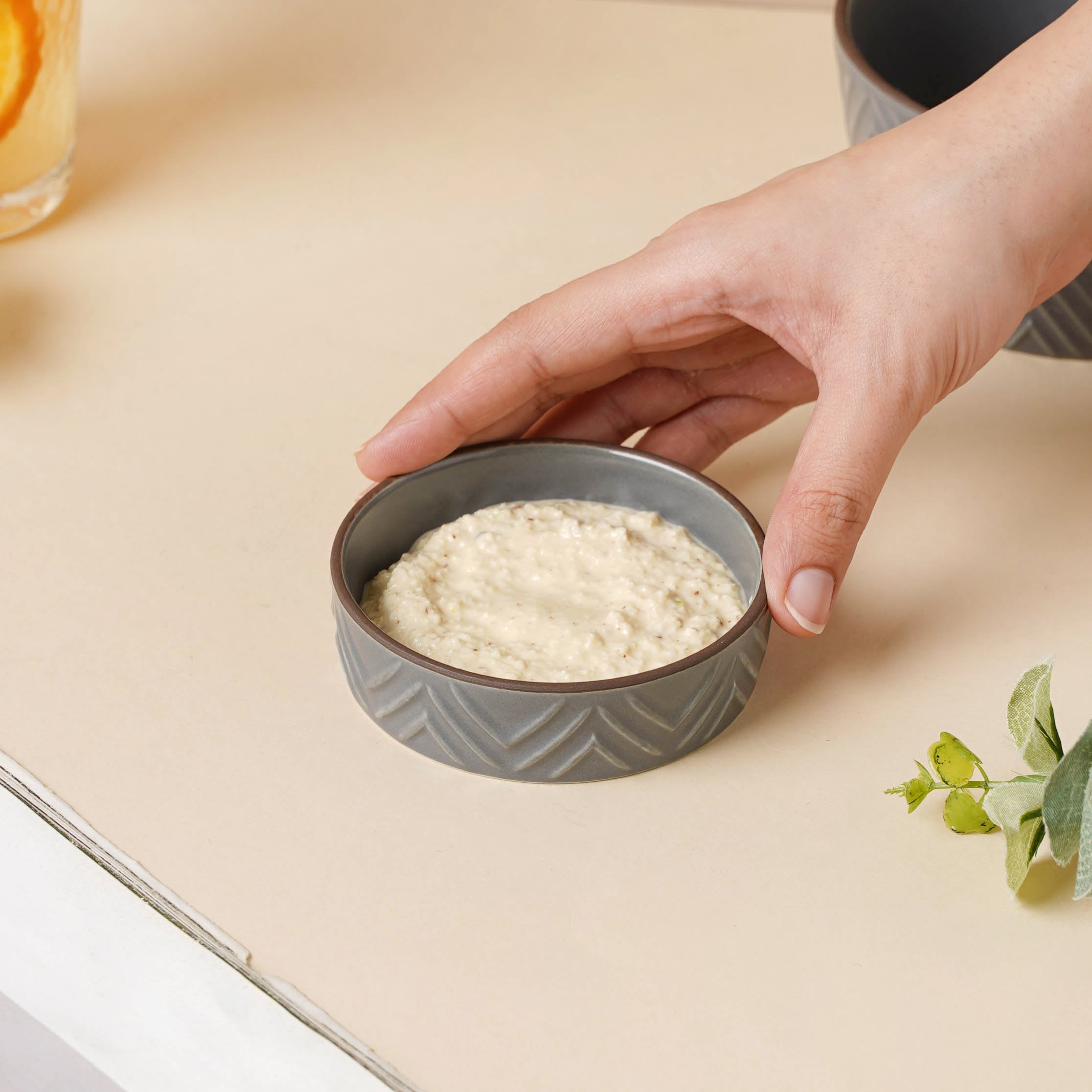 Asphalt Grey Dip Bowl