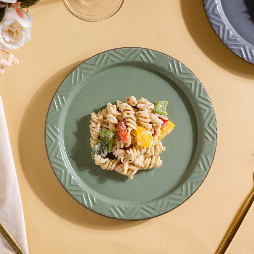 Serenity Snack Plate Green 8 Inch Online - Premium Snack Plate | Nestasia